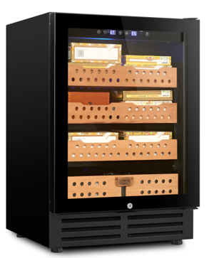 Cigar Humidor Cabinet with Professional Humidifying & Temperature Cont ...
